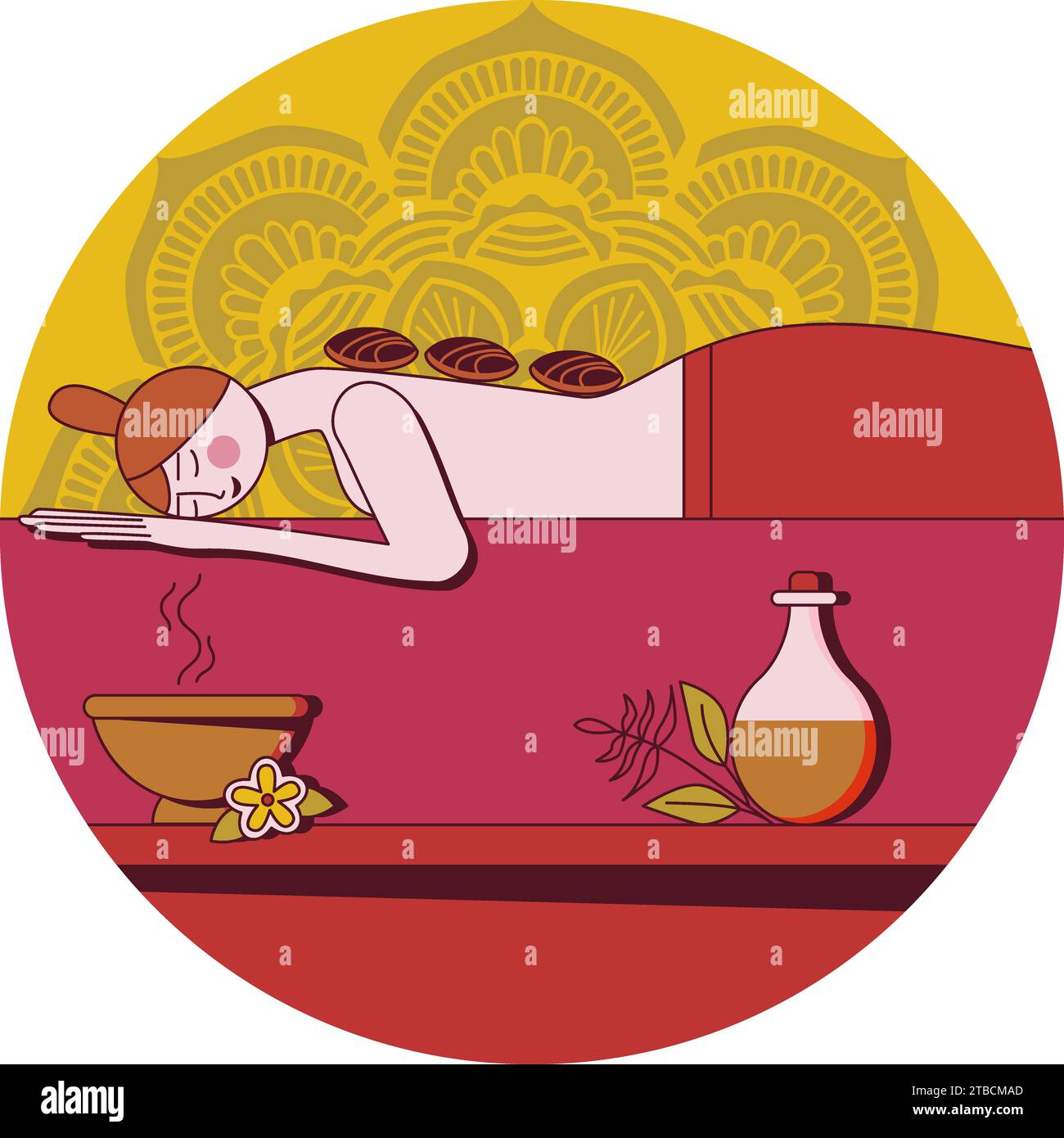 Back Massage With Hot Stones Beauty Treatments And Stone Therapy At