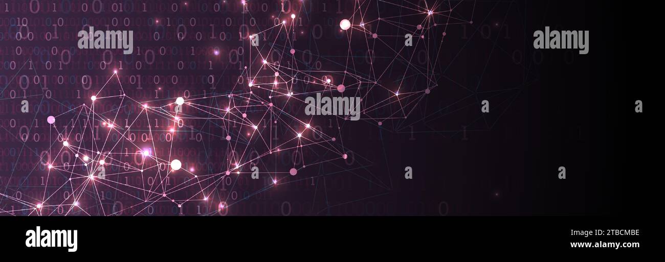 Technology Background Big Data Concept Binary Computer Code Hand Drawn Vector Illustration