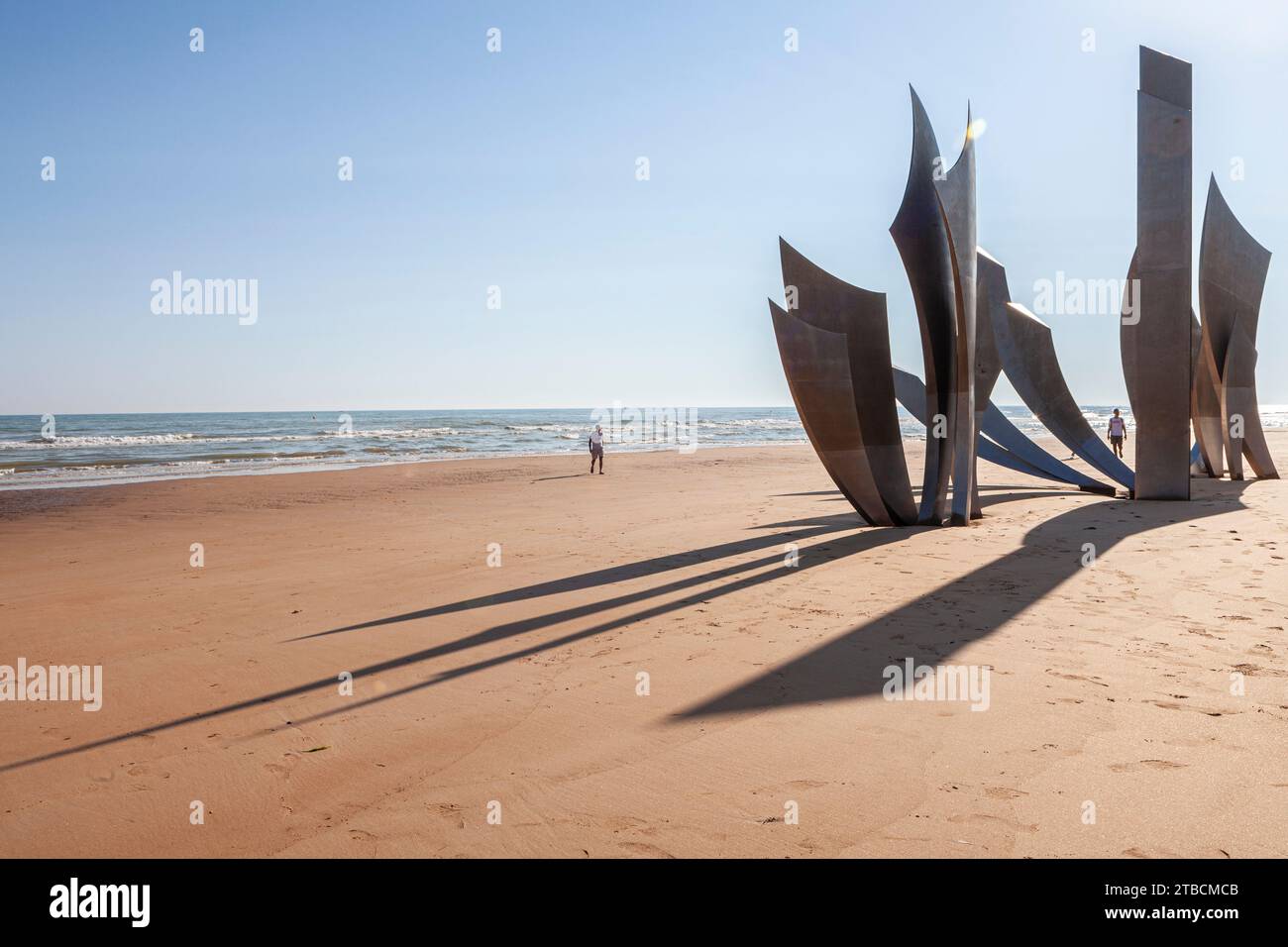 Omaha beach in Vierville-sur-Mer, Calvados, Basse-Normandie, France ...