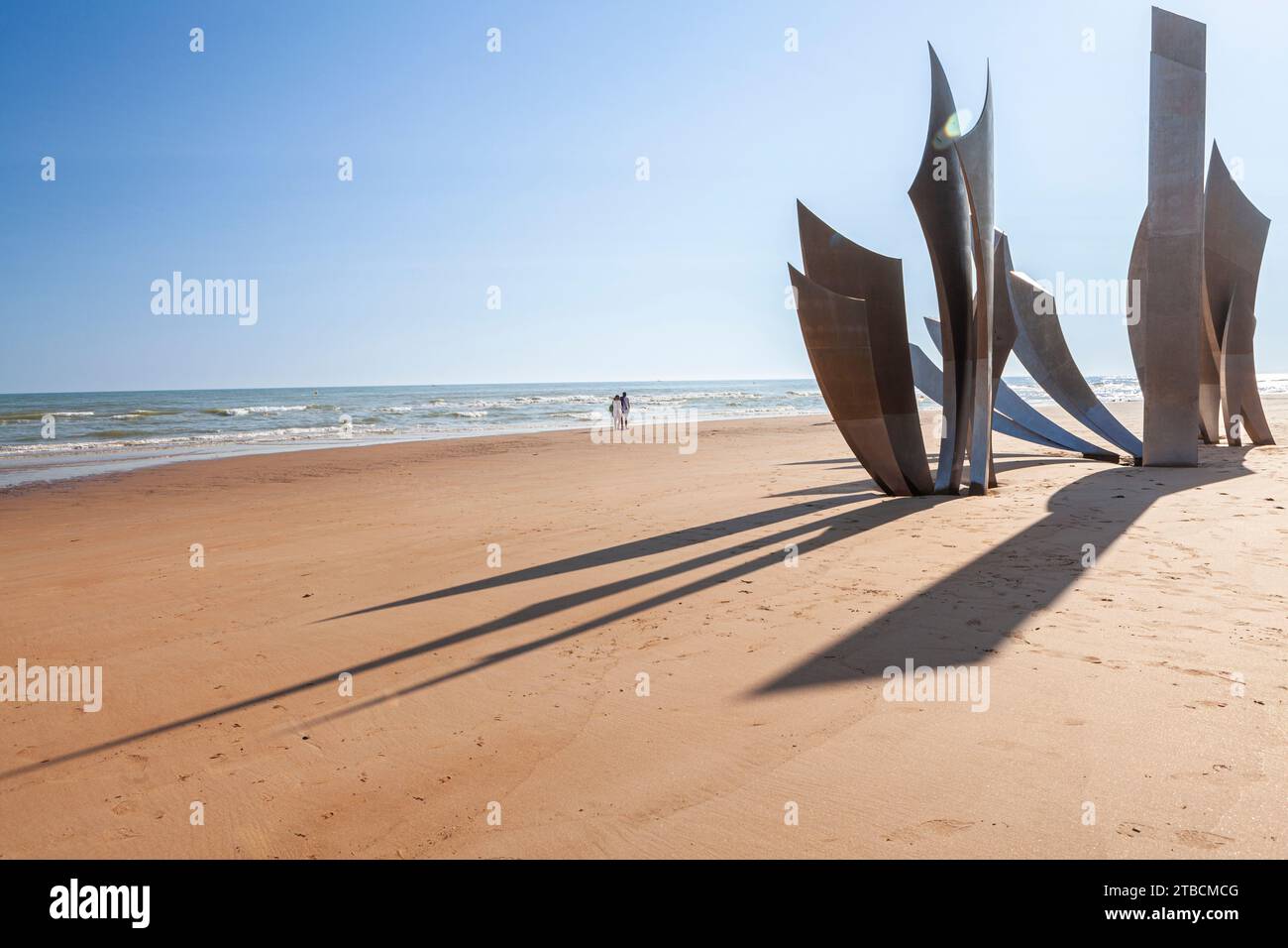 Omaha beach in Vierville-sur-Mer, Calvados, Basse-Normandie, France ...