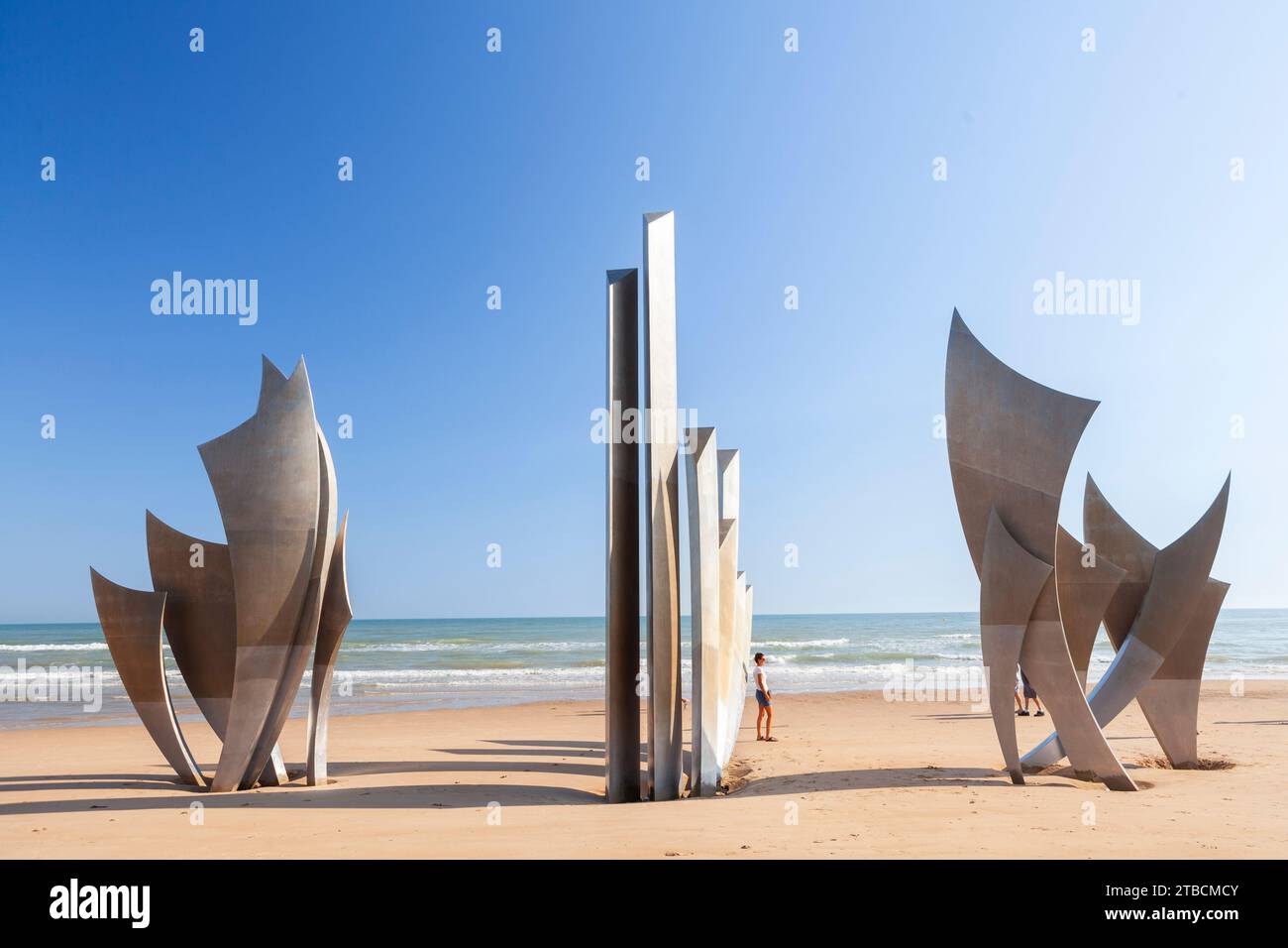 Omaha beach in Vierville-sur-Mer, Calvados, Basse-Normandie, France ...