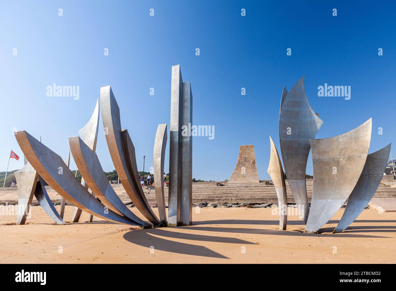 Omaha beach in Vierville-sur-Mer, Calvados, Basse-Normandie, France ...