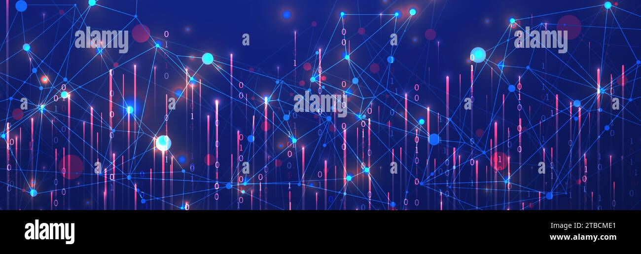 Technology background. Big data concept. Binary computer code. Hand ...