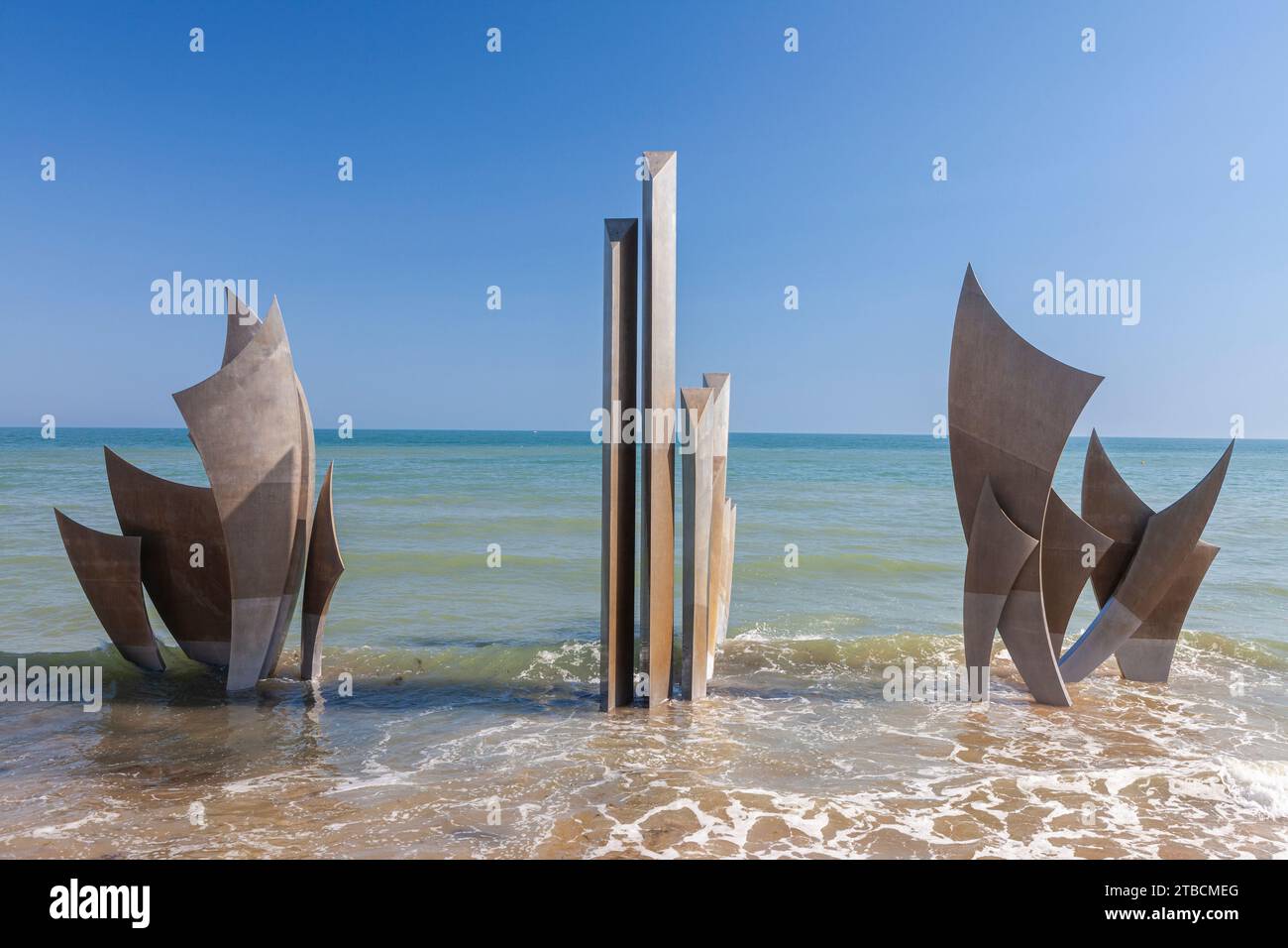 Omaha beach in Vierville-sur-Mer, Calvados, Basse-Normandie, France ...