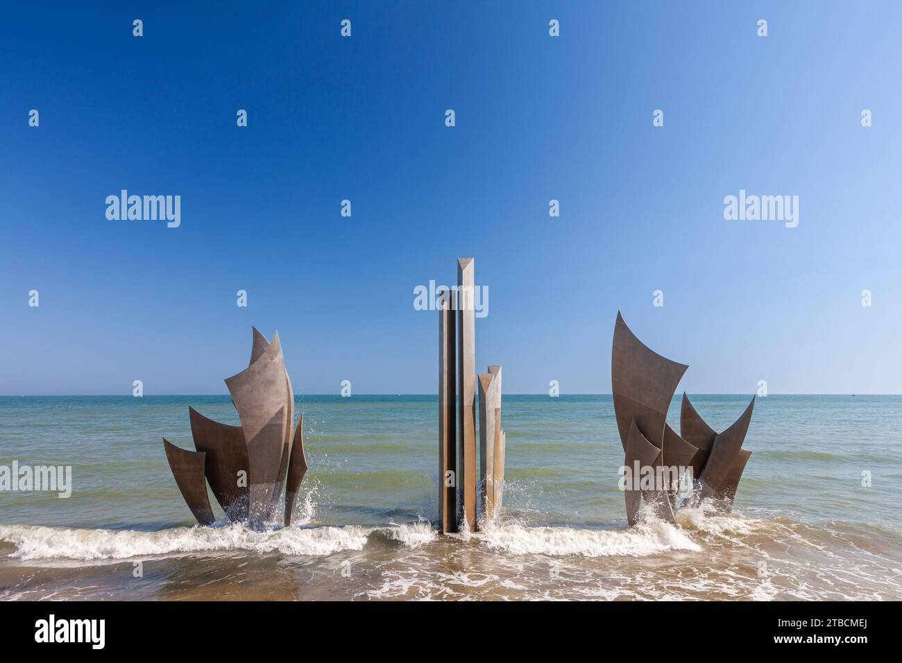Omaha beach in Vierville-sur-Mer, Calvados, Basse-Normandie, France ...