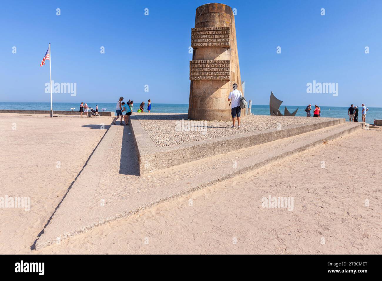 Omaha beach in Vierville-sur-Mer, Calvados, Basse-Normandie, France ...