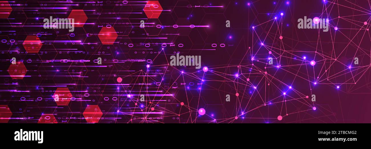 Technology Background Big Data Concept Binary Computer Code Hand Drawn Vector Illustration