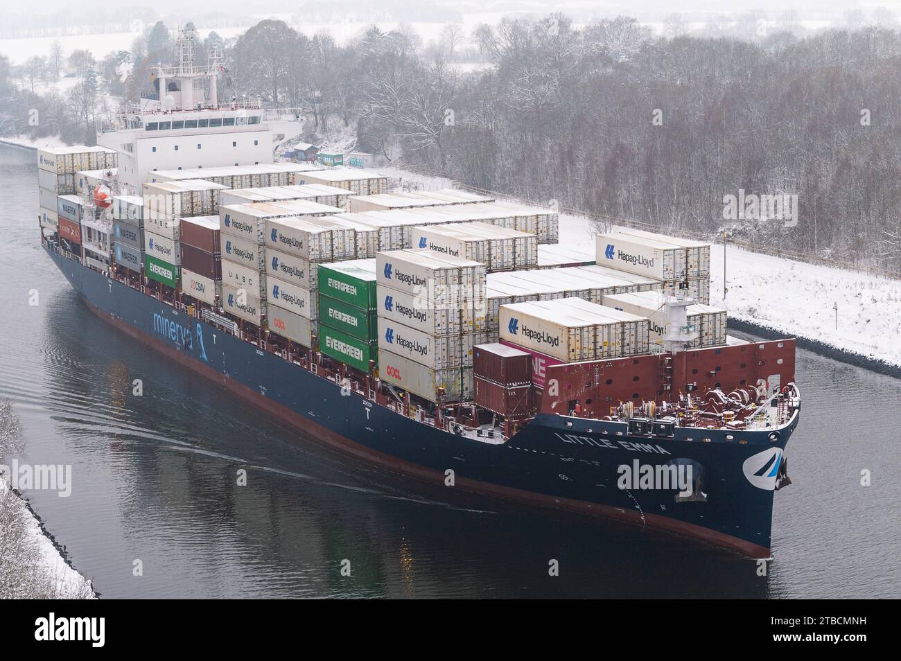 Minerva's containership LITTLE EMMA passing the Kiel Canal for the very ...