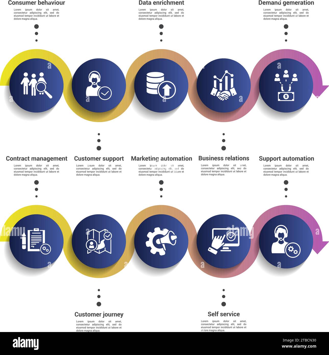 Timeline infographic relationship Cut Out Stock Images & Pictures - Alamy