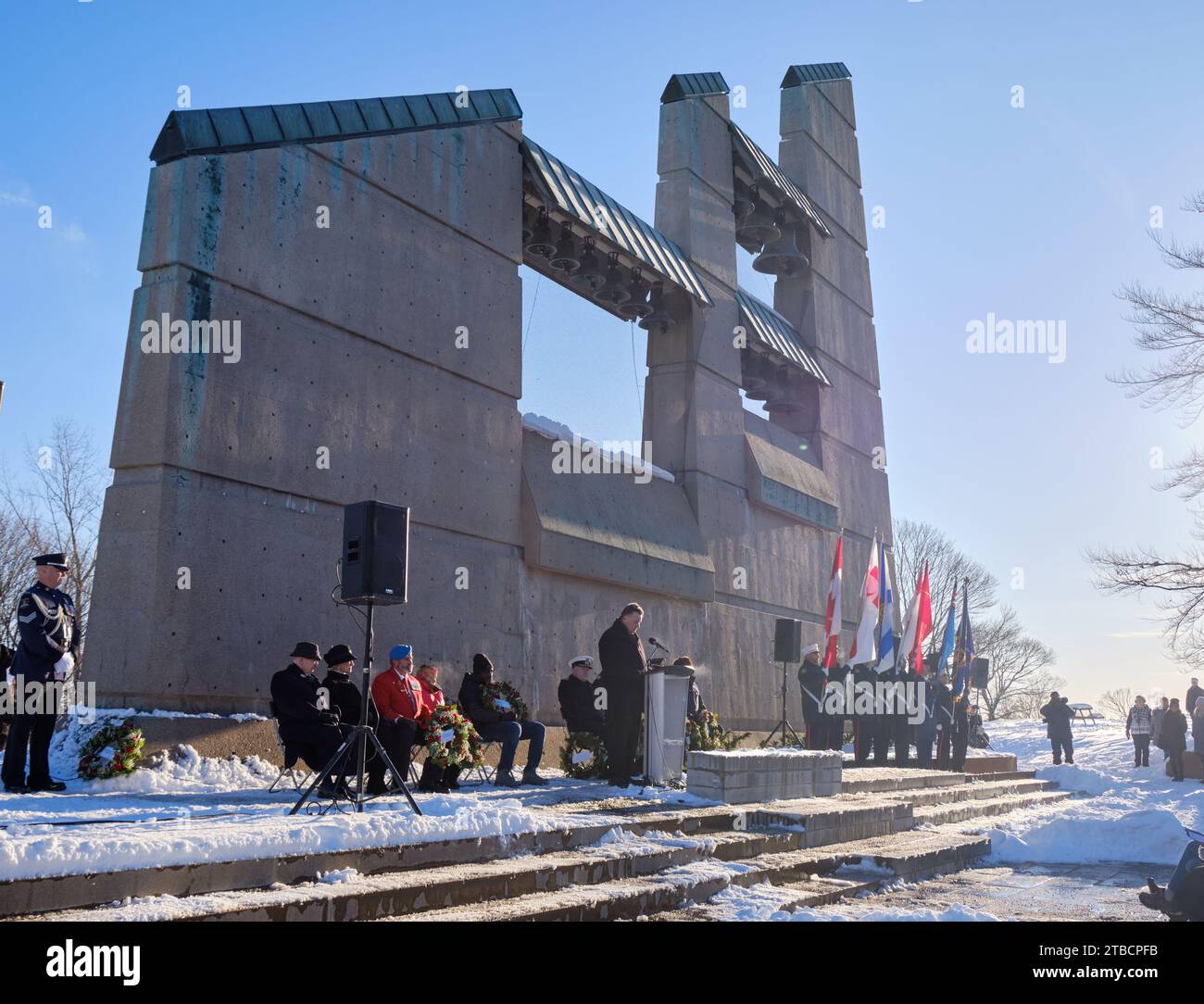 Halifax, Nova Scotia, Canada. December 6th, 2023. A crowd gathers at ...
