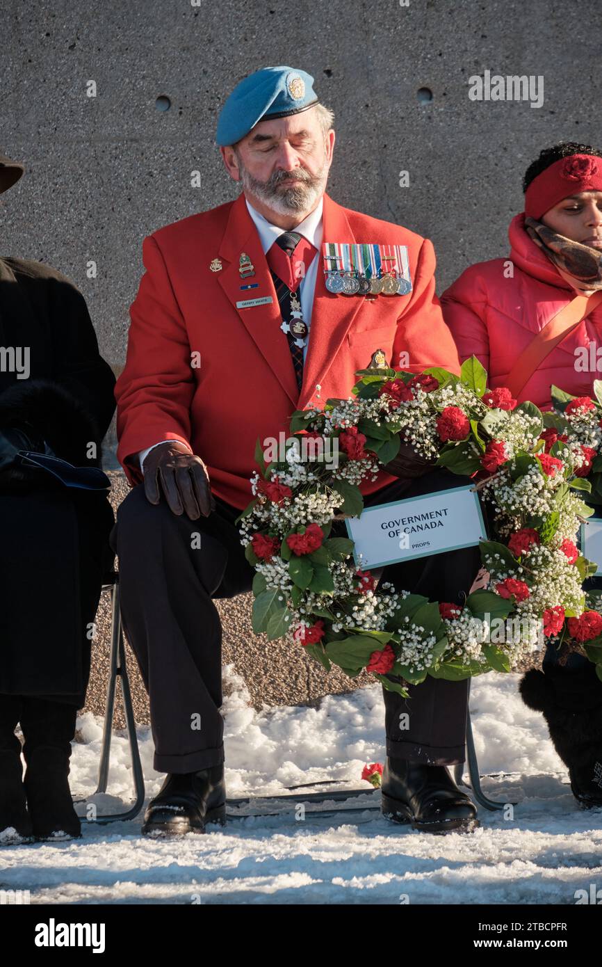 Halifax, Nova Scotia, Canada. December 6th, 2023. A crowd gathers at ...