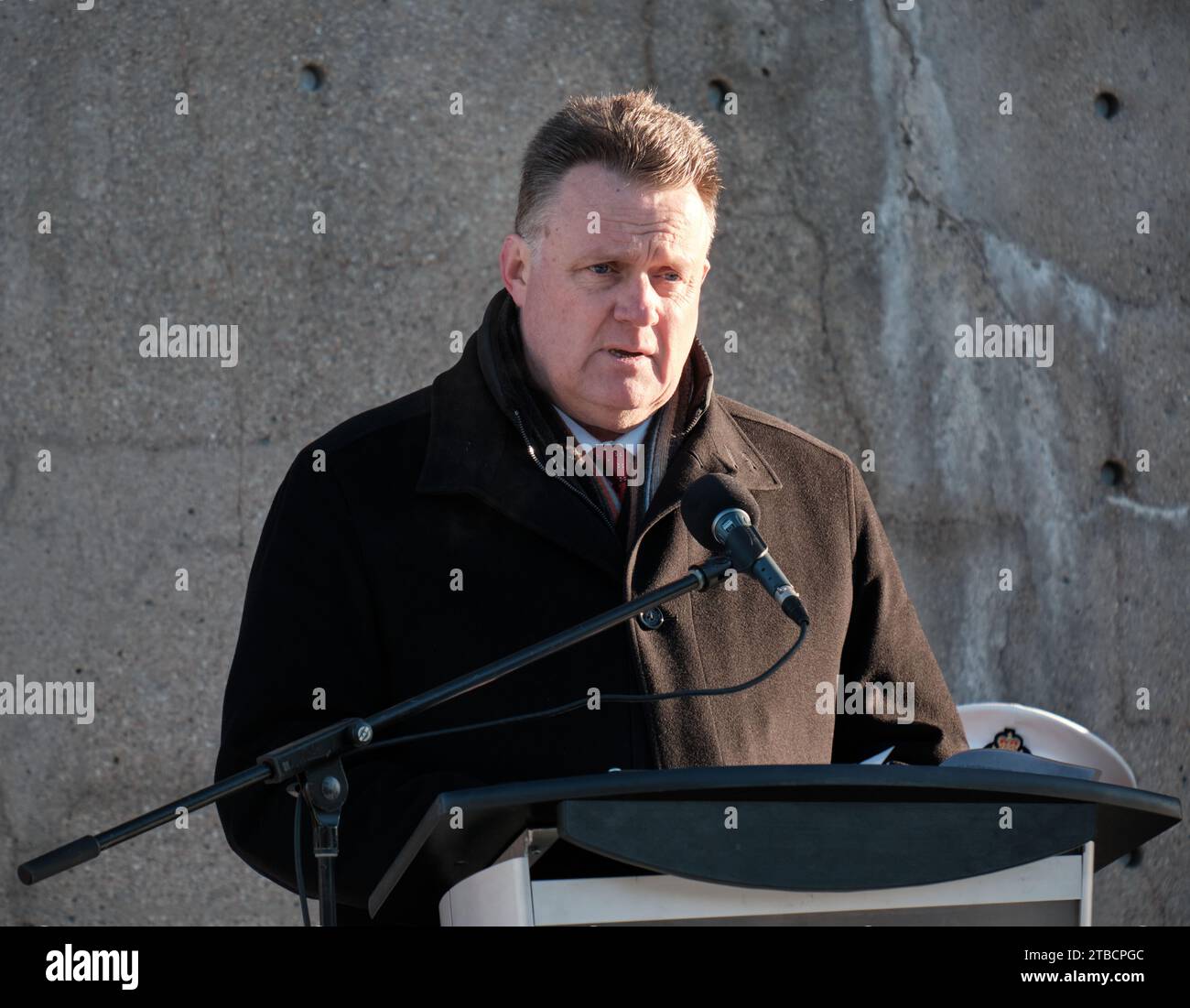 Halifax, Nova Scotia, Canada. December 6th, 2023. A crowd gathers at ...
