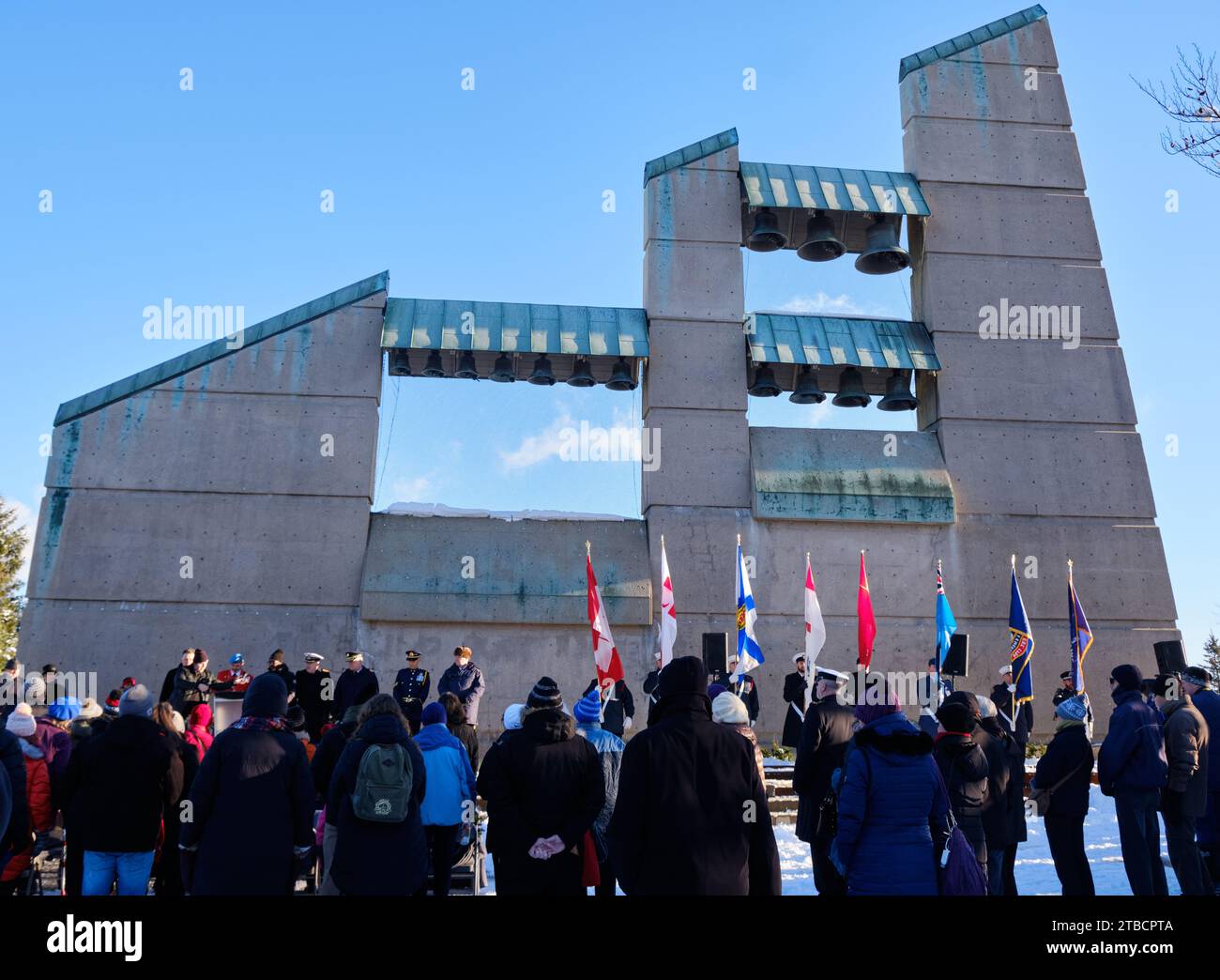 Halifax, Nova Scotia, Canada. December 6th, 2023. A crowd gathers at ...