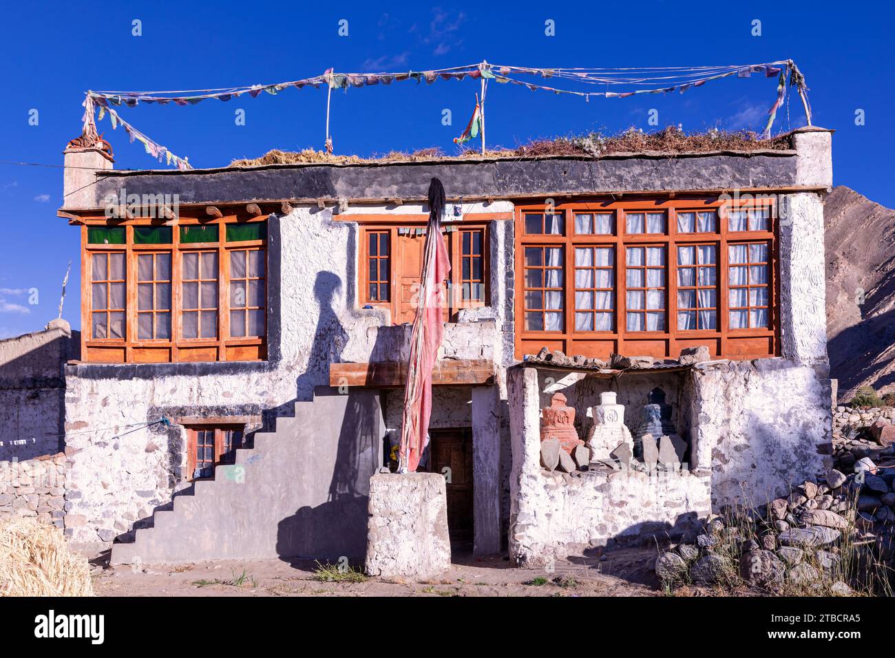 Traditional house in Ladakh, India Stock Photo - Alamy