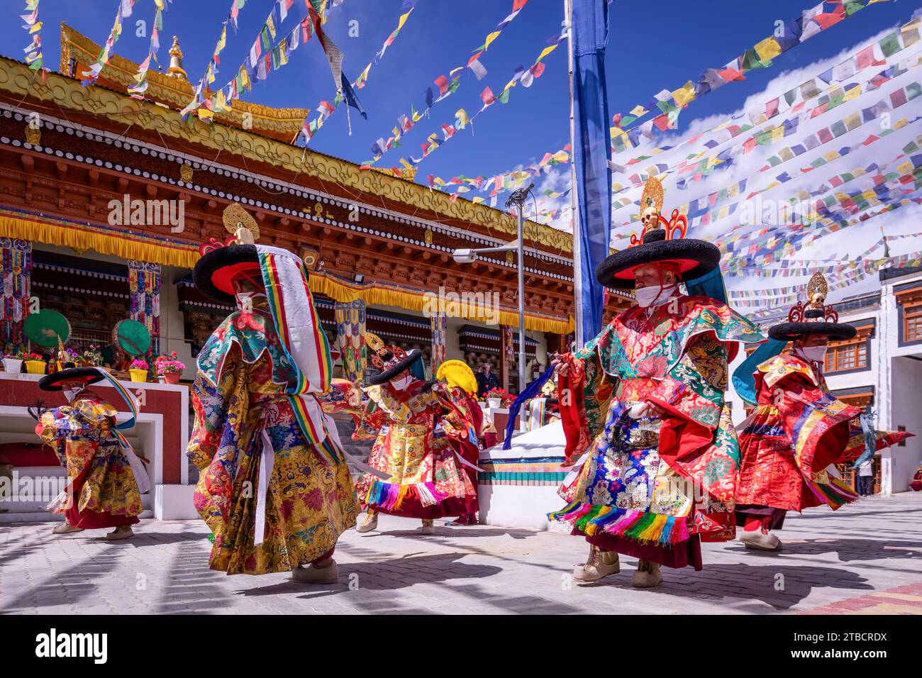Cham dance performed by monks at Ladakh Jo Khang Temple, Leh, Ladakh ...