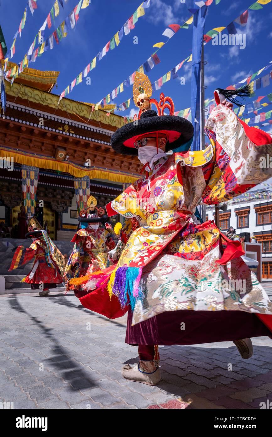 Cham dance performed by monks at Ladakh Jo Khang Temple, Leh, Ladakh ...