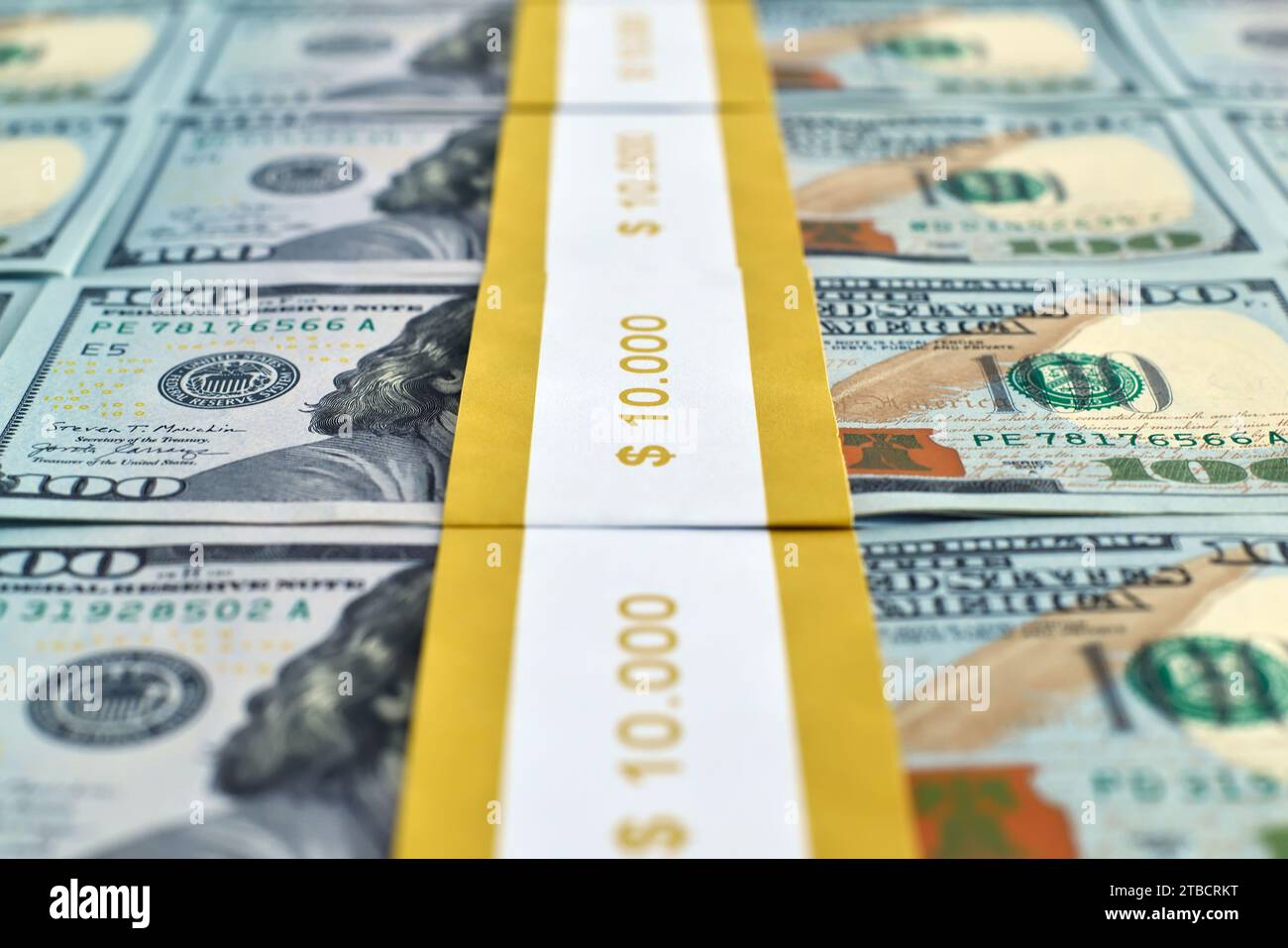 Bundles of USA dollars banknote background. Business and finance ...