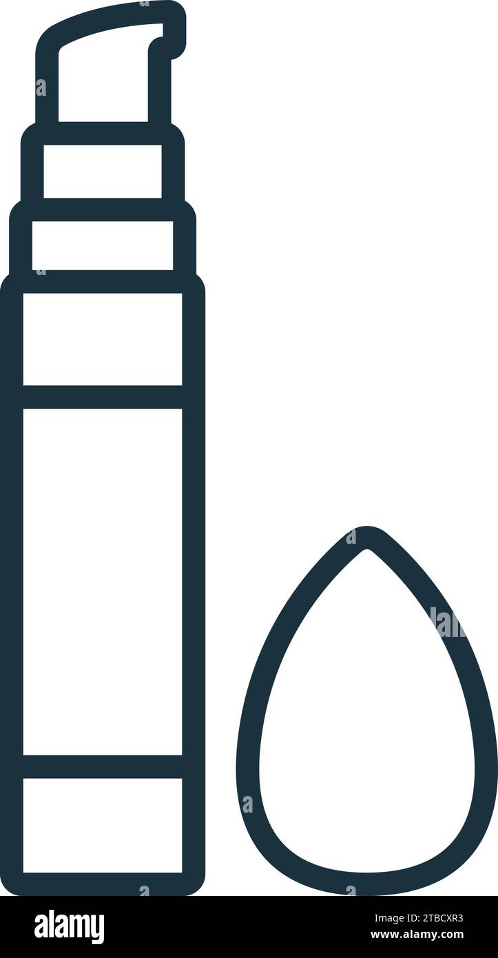 Concealer icon. Monochrome simple sign from beauty and personal care ...