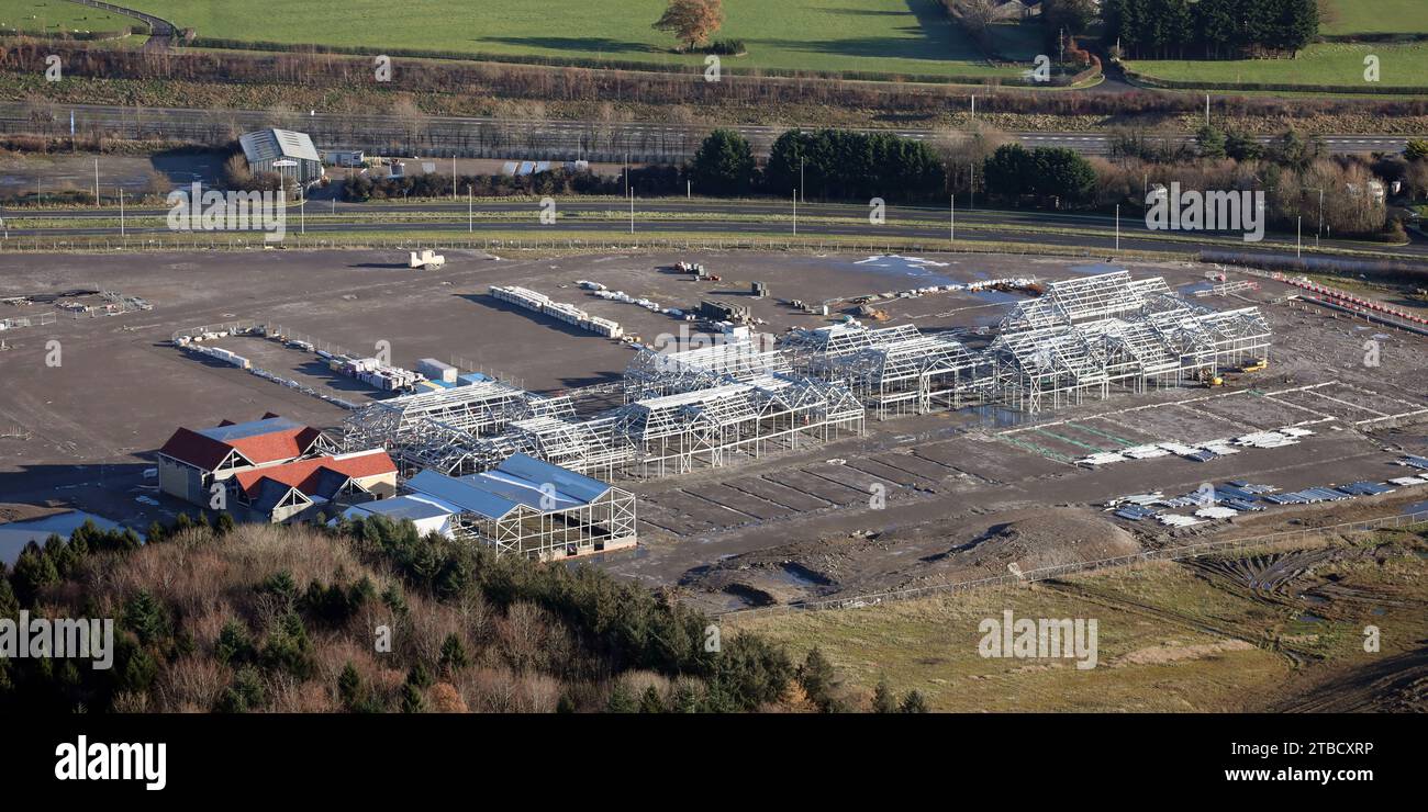 aerial view of a new retail development, Scotch Corner Designer Village ...