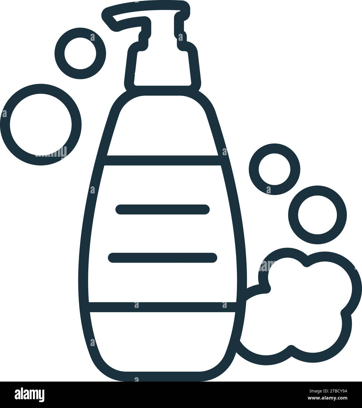 Body wash icon. Monochrome simple sign from beauty and personal care ...