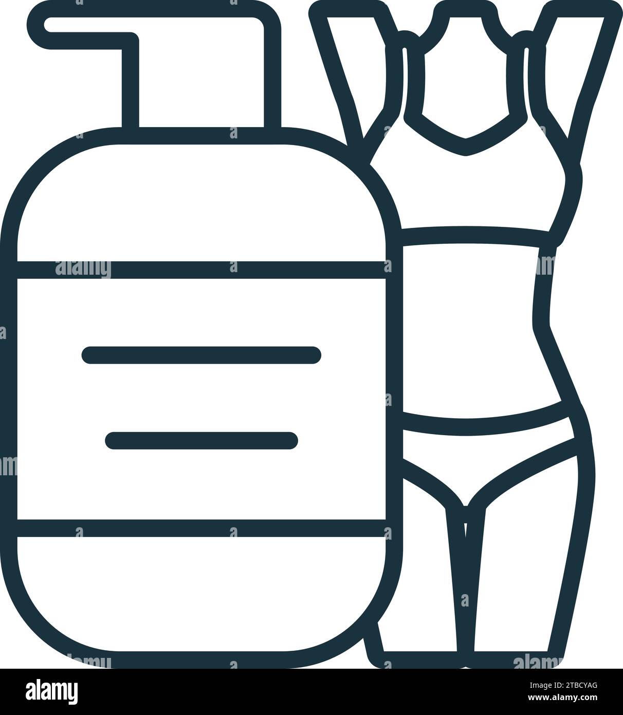 Body lotion icon. Monochrome simple sign from beauty and personal care ...