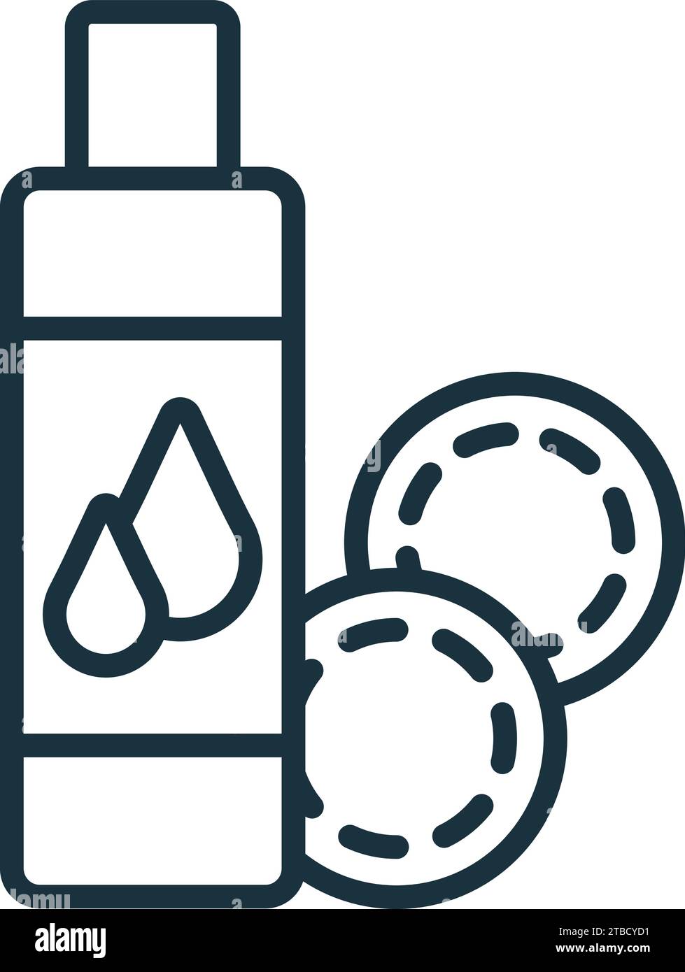 Toner icon. Monochrome simple sign from beauty and personal care ...