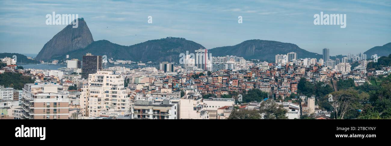 Rio de Janeiro Skyline Contrast with Sugarloaf Mountain Stock Photo - Alamy