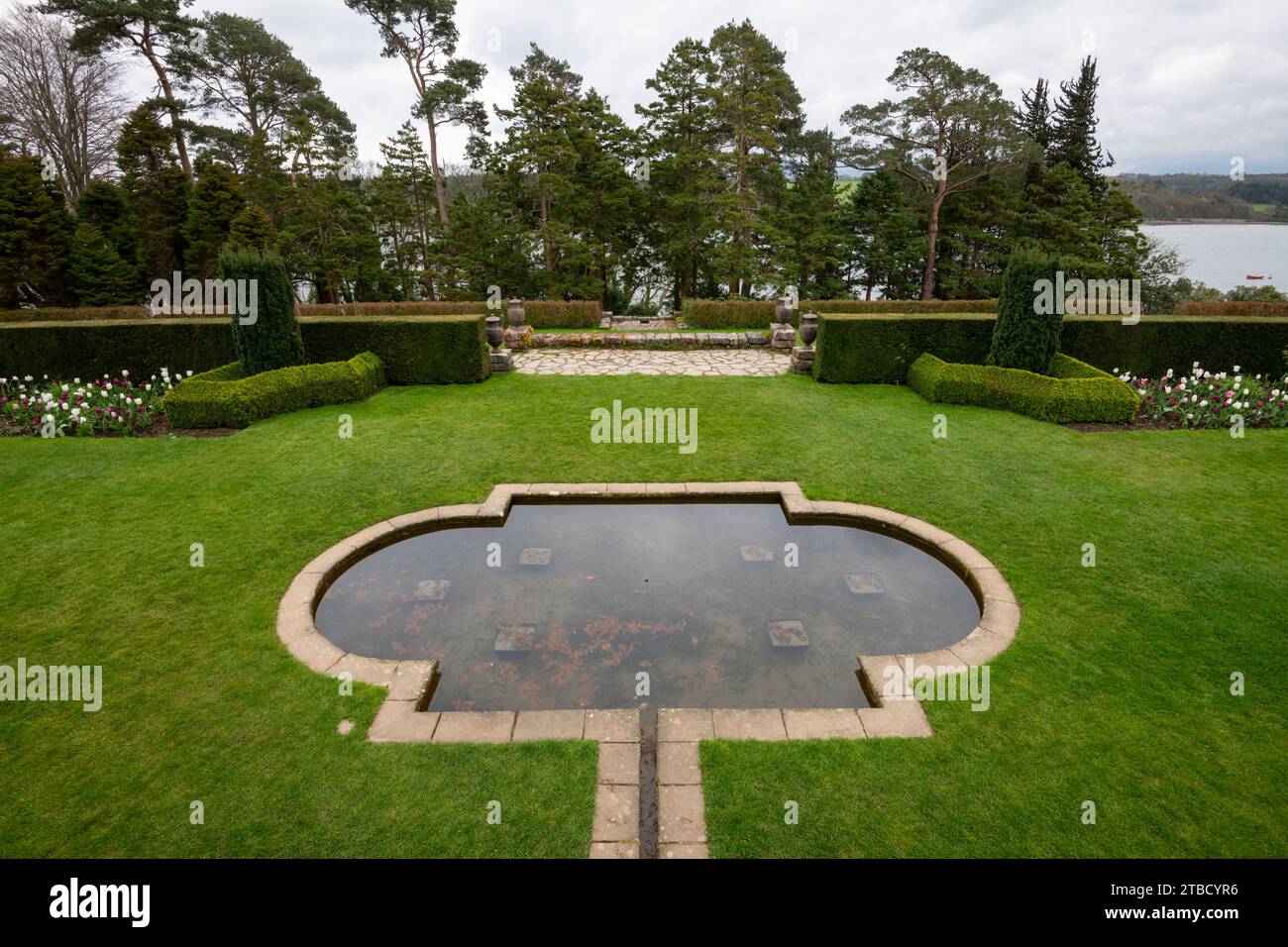 Plas Newydd house overlooking the Menai Strait on Ynys Mon (Anglesey ...