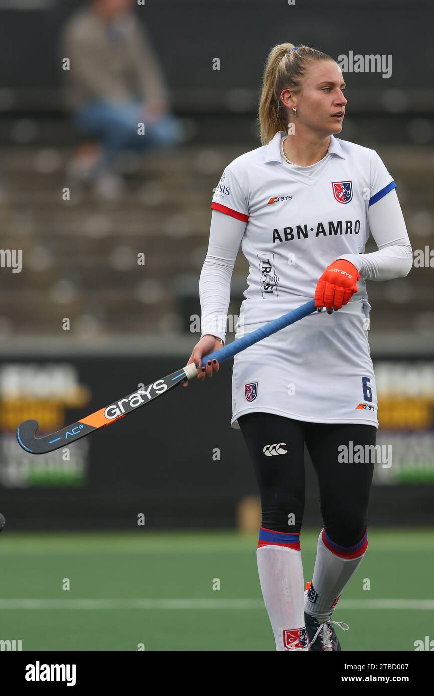 AMSTELVEEN, NETHERLANDS - APRIL 09 : Alice Wills of Surbiton HC D1 ...