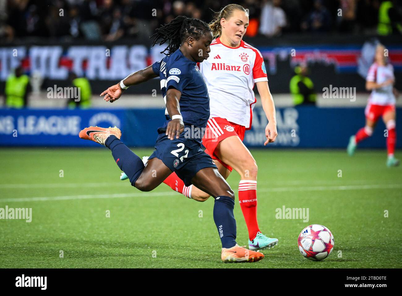 Paris, France. 23rd Nov, 2023. Tabitha CHAWINGA of PSG and Magdalena ...