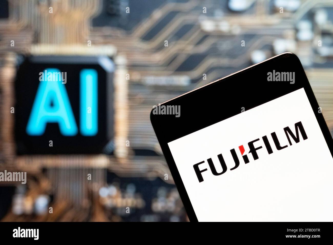 In this photo illustration, the Japanese multinational photography and ...