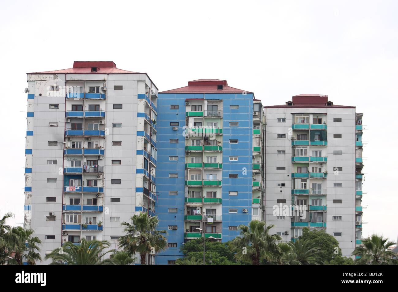 Colorful apartment buildings in Batumi, Georgia Stock Photo - Alamy