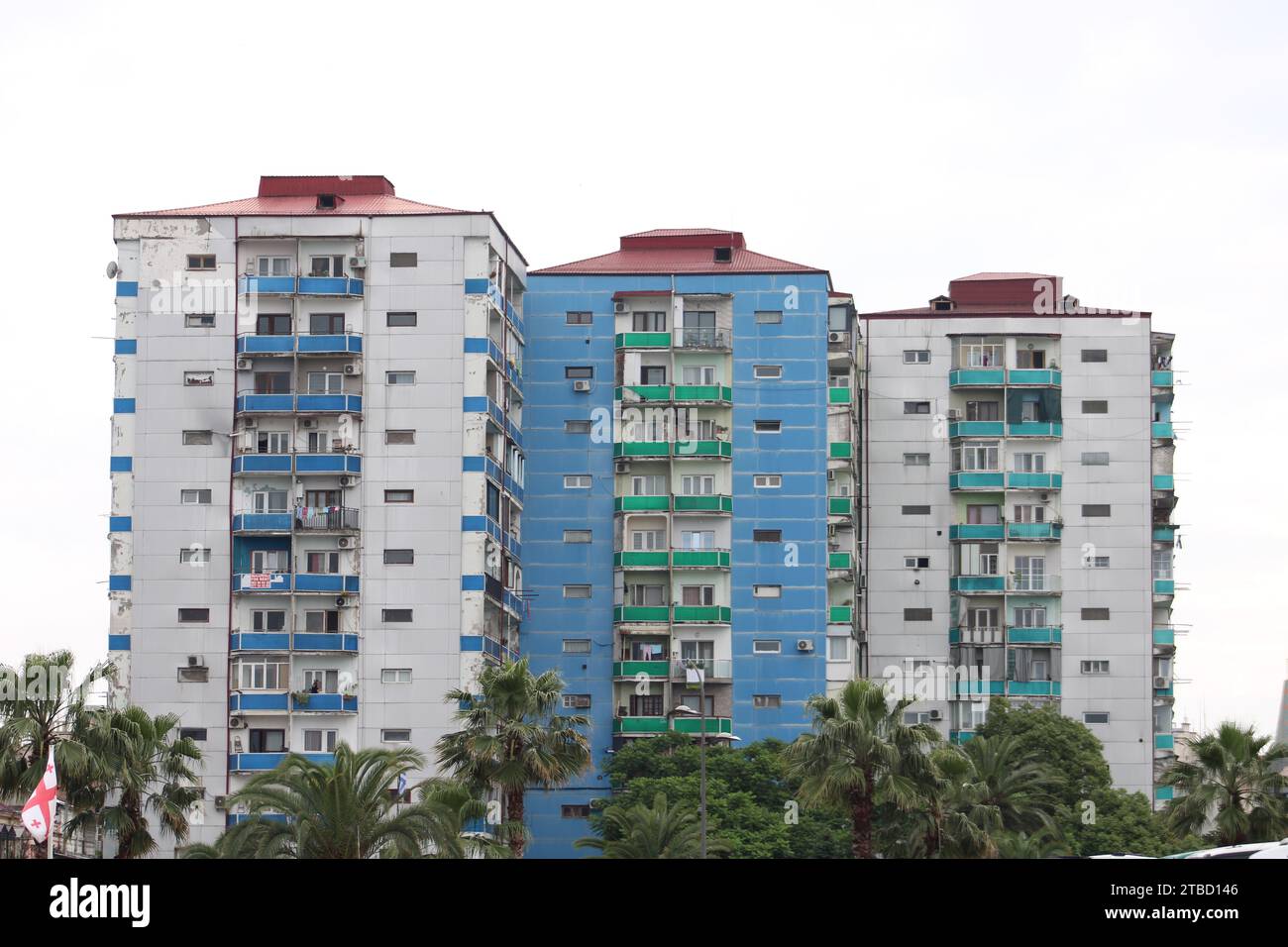 Colorful apartment buildings in Batumi, Georgia Stock Photo - Alamy