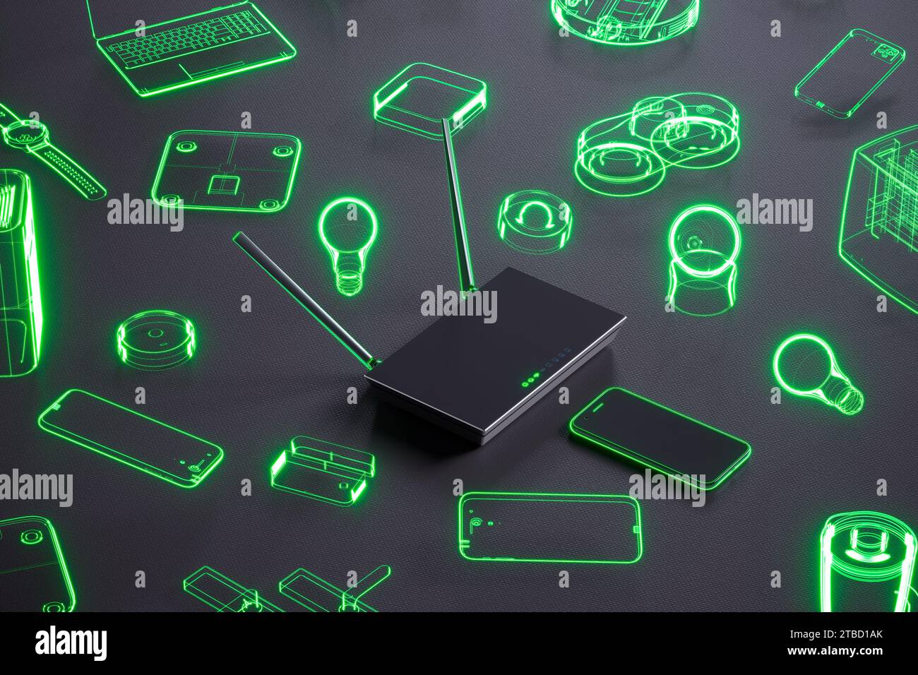 Advanced Holographic Interface Displaying Array of Green Tech Devices ... Advanced Holographic Interface Displaying Array of Green Tech Devices ...