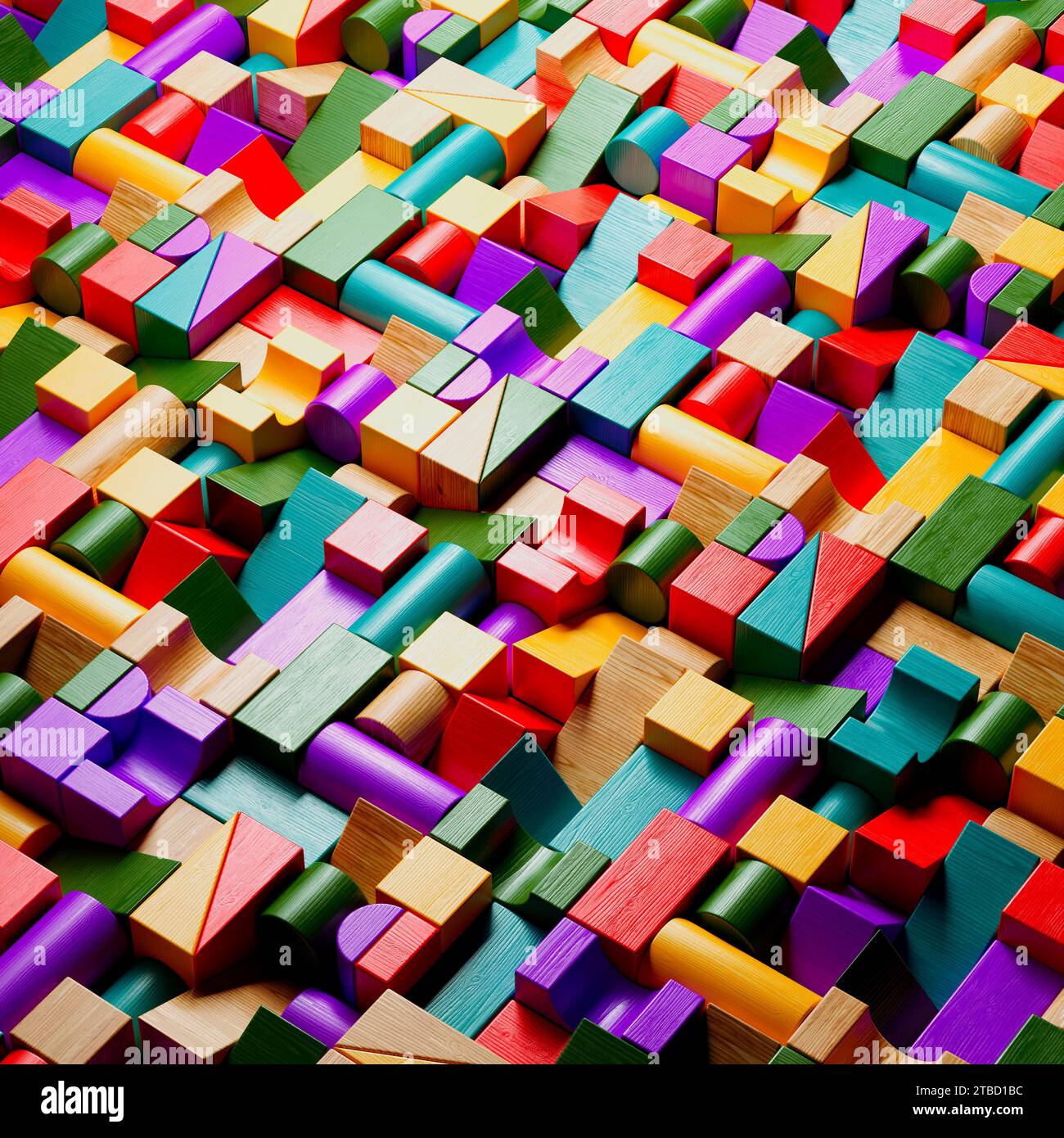 Vibrant Geometric Wooden Blocks Pattern For Creative Backgrounds Stock ...