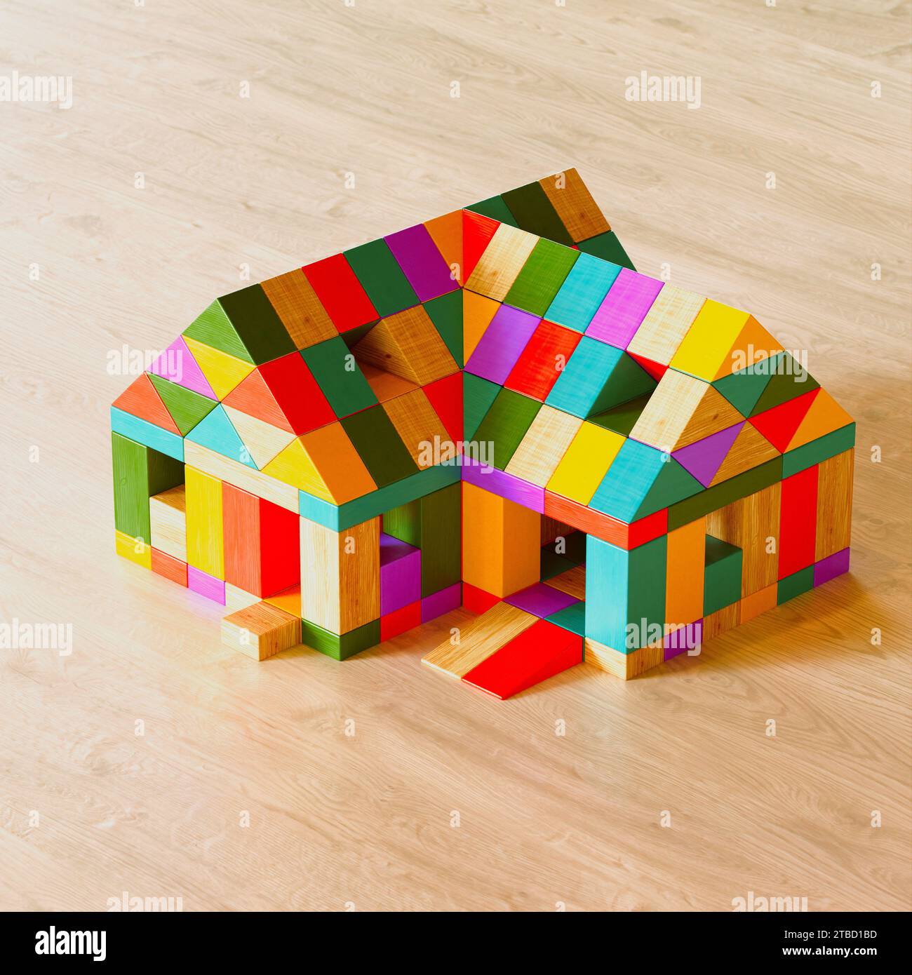 Wooden stacking rainbow toy hi-res stock photography and images - Alamy