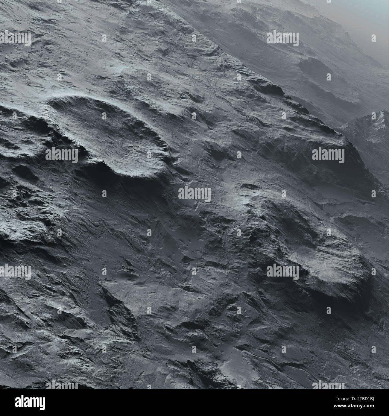 Intricate Lunar-Like Terrain with Detailed Crater Surface Texture Stock ...