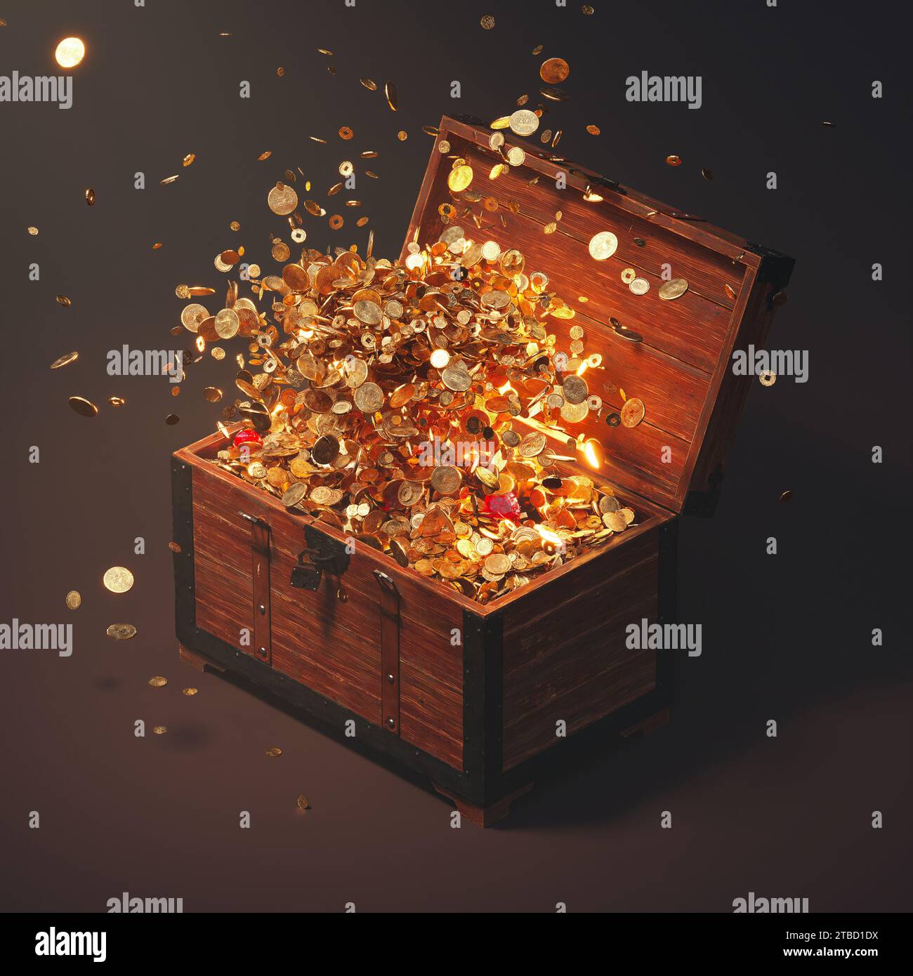 Chest overflow gold coins hi-res stock photography and images - Alamy
