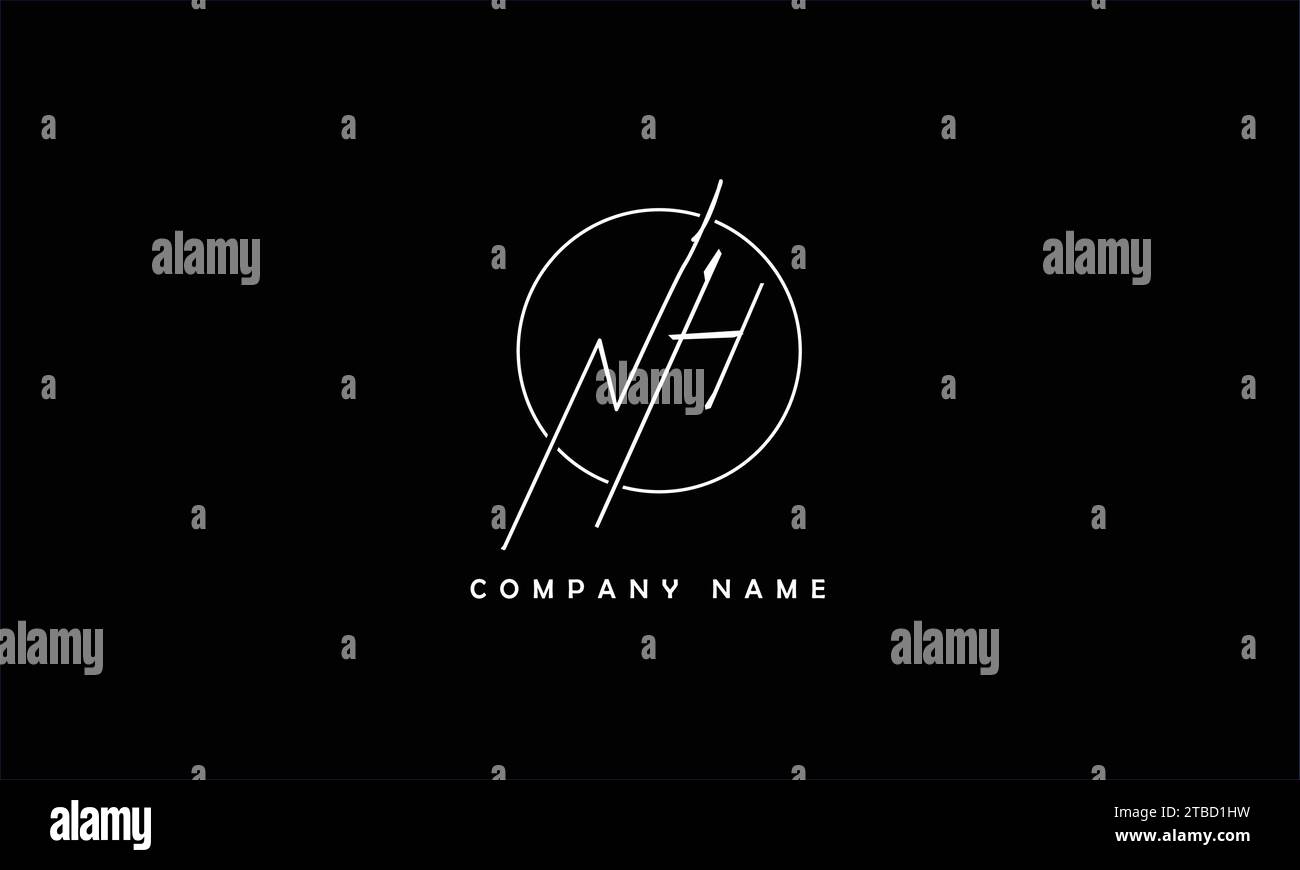 NH, HN Abstract Letters Logo Monogram Stock Vector Image & Art - Alamy