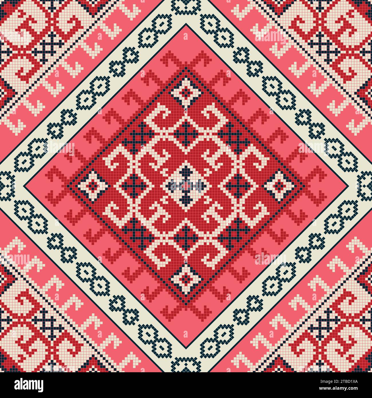 Traditional Georgian folk art embroidery vector pattern Stock Vector ...