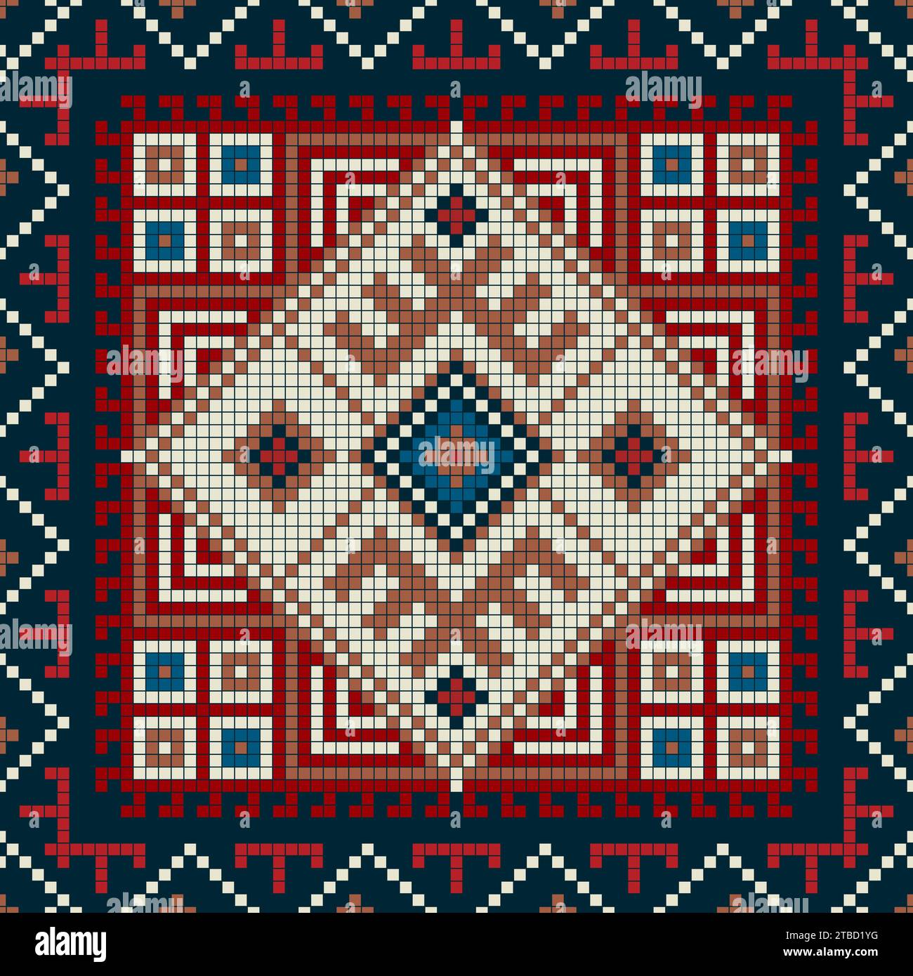 Traditional Georgian folk art embroidery vector pattern Stock Vector ...