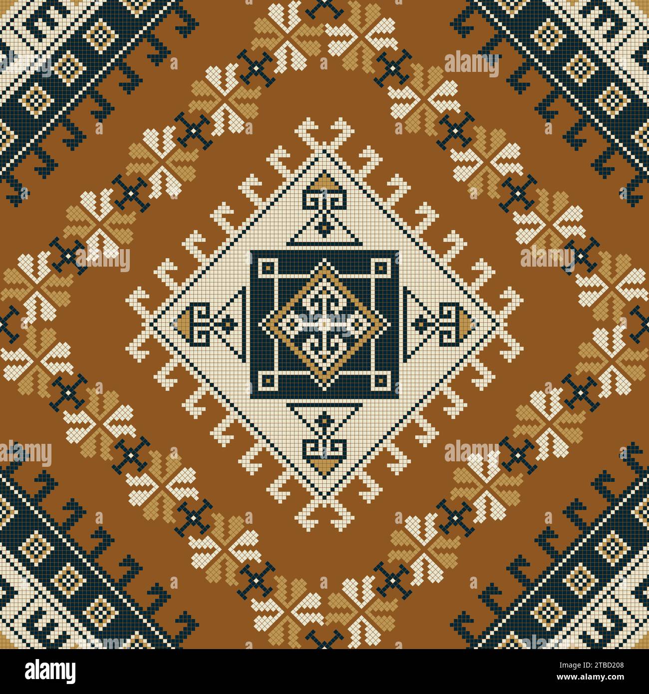 Traditional Georgian folk art embroidery vector pattern Stock Vector ...