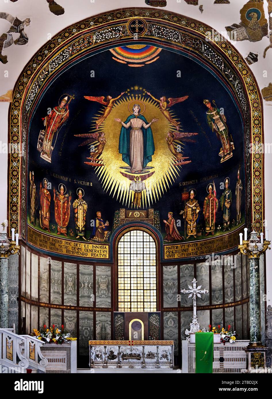 Mary virgin mary saint saint mary mosaic art fine art hi-res stock ...