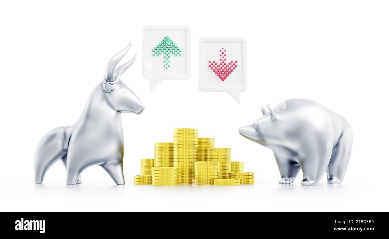 Bullish and Bearish Trends of a Capital Stock Photo - Alamy