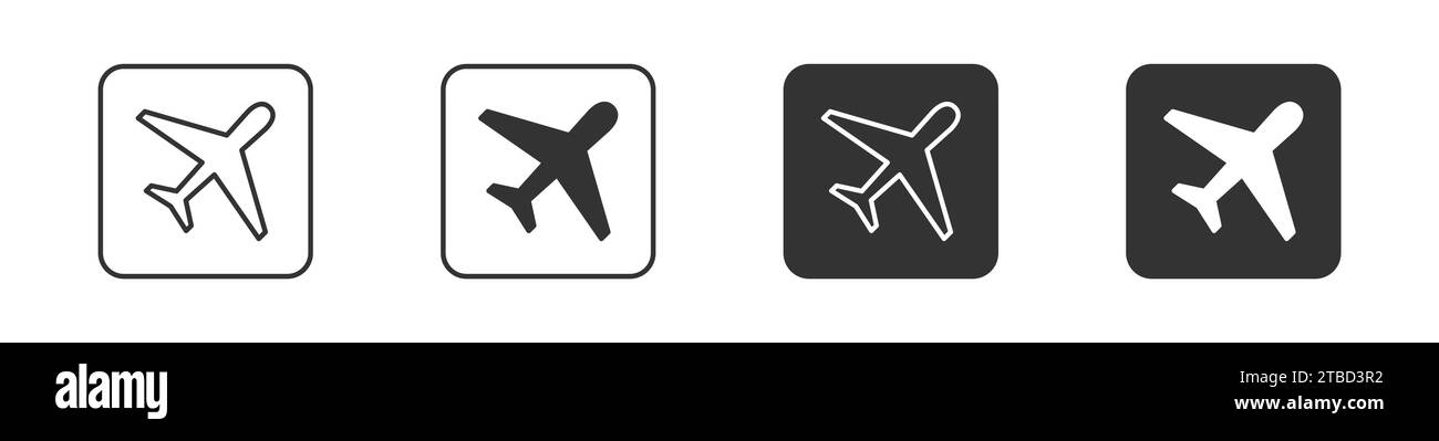 Plane icon. Flight transport symbol. Vector illustration Stock Vector ...