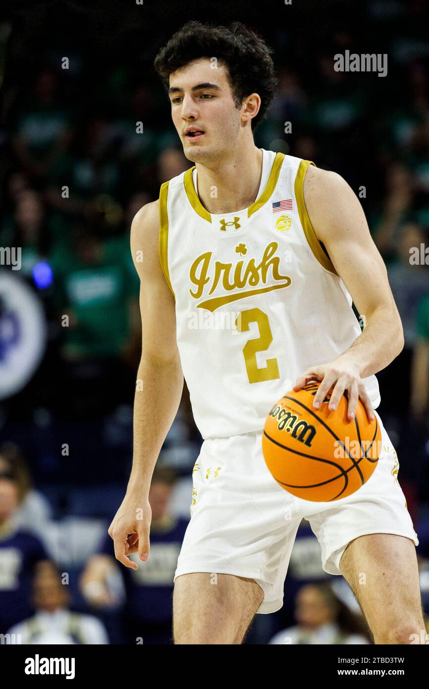 South Bend, Indiana, USA. 05th Dec, 2023. Notre Dame guard Logan Imes ...