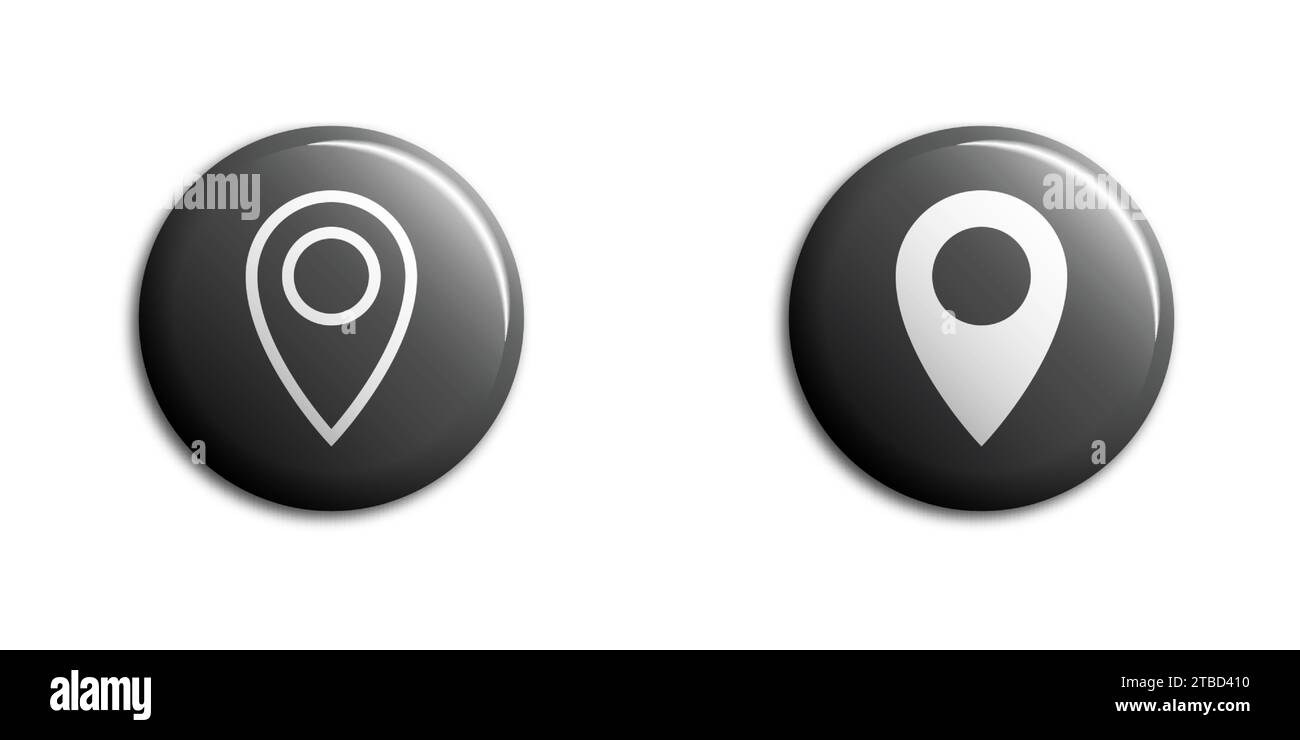 Pin point icon. Positioning on the map. Vector illustration Stock ...