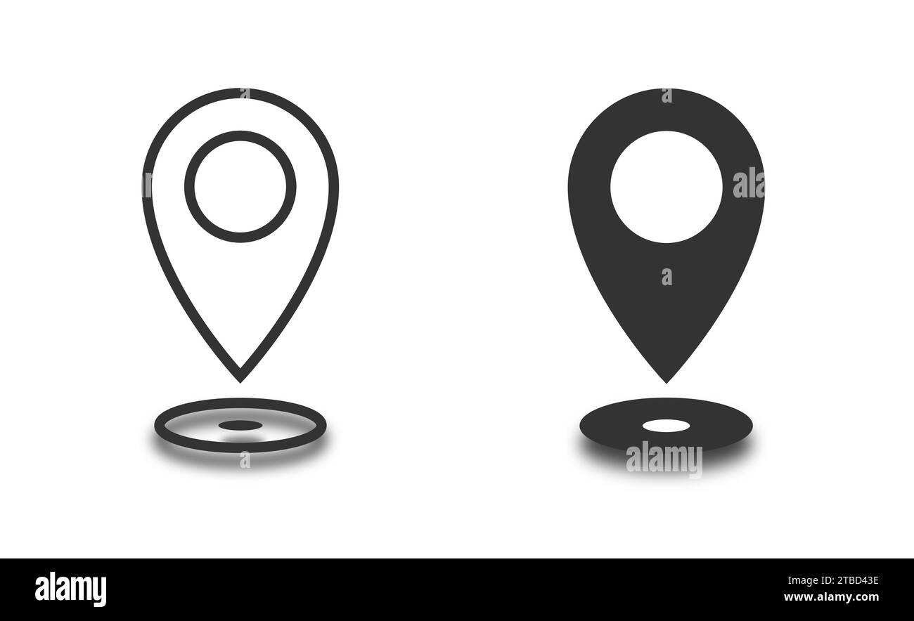 Point of location icon. Pin point logo Pointer symbol. Mark icon ...