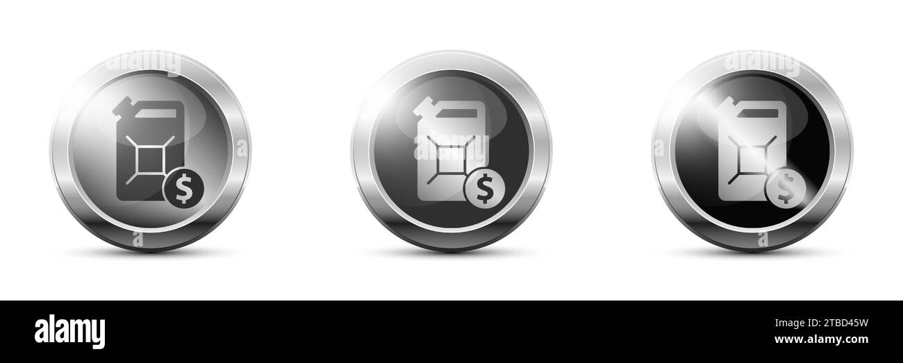 Fuel canister and dollar sign. Rise in gasoline prices icon. Fuel ...