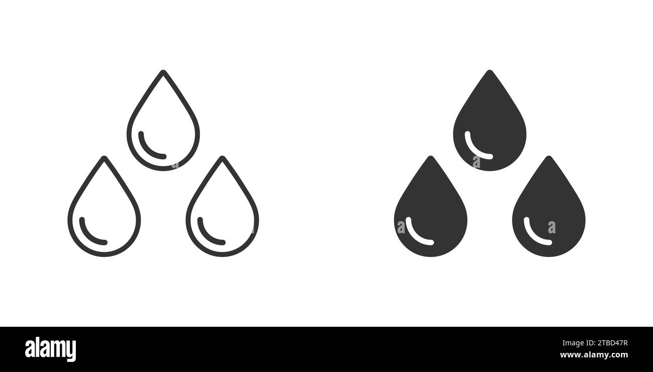 Water drop icon. Rain symbol. Oil, or blood drops. Vector illustration ...